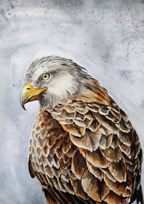 Flying Hawk Painting