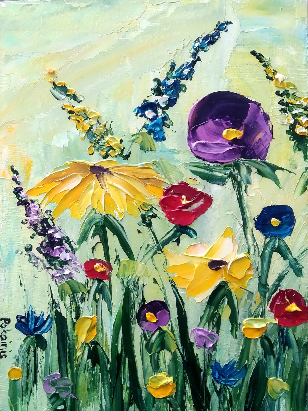 Small Oil Painting ORIGINAL Oil Painting Bouquet of Flowers - Etsy