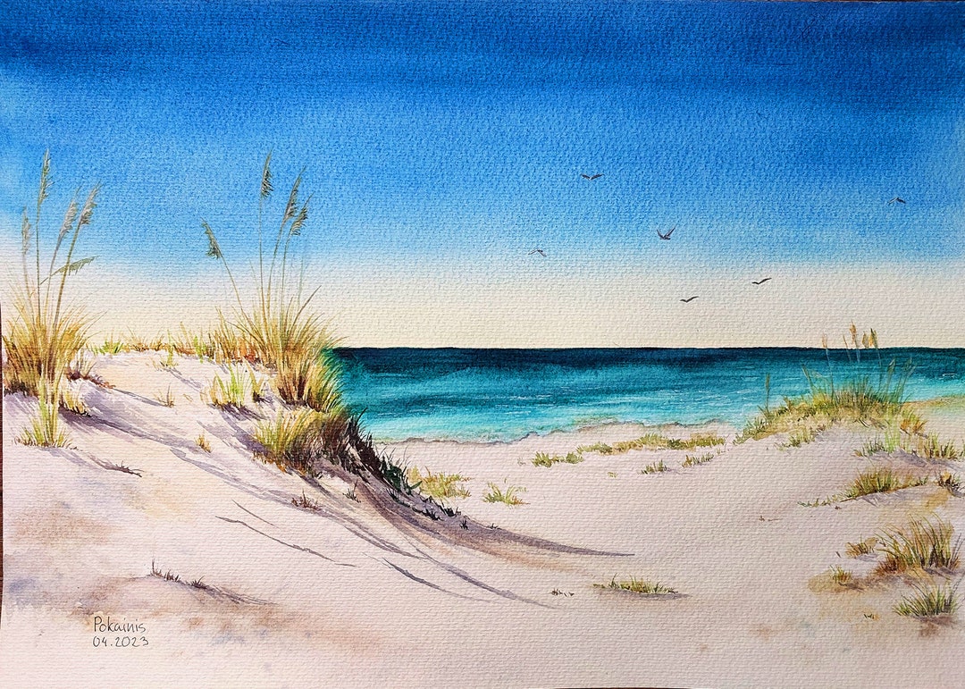 ORIGINAL Watercolor Painting Ocean Wall Art Watercolor - Etsy