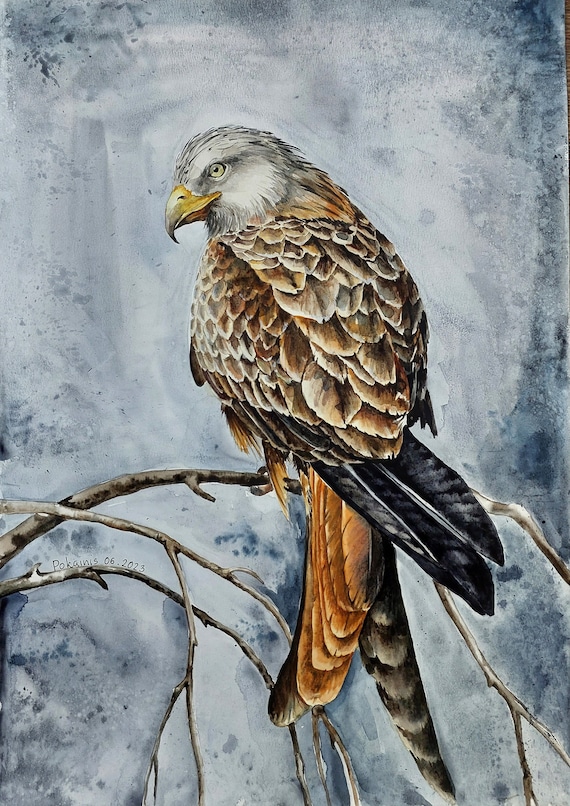 Flying Hawk Painting