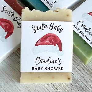 Santa Baby Shower Favor Soap Holiday Baby Shower Handmade Soap Favors ...