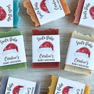 Santa Baby Shower Favor Soap Holiday Baby Shower Handmade Soap Favors ...