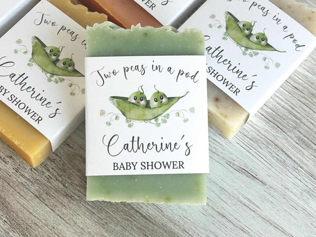 Two Peas in a Pod Twins Baby Shower Favor Soap, Custom Aromatic Soap ...