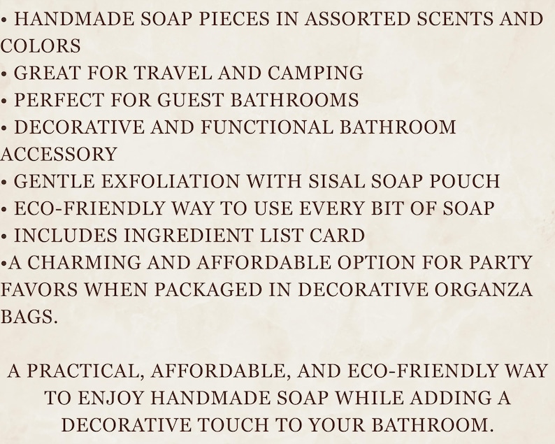 Soap Chips Variety Single Use Soap With Sisal Soap Saver Bag, Vegan ...
