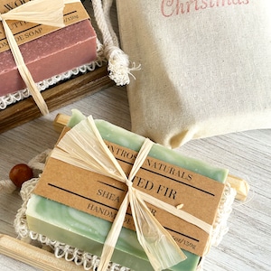 Soap Gift Set Bundle, Handmade Artisan Soap Bar, Wooden Soap Dish ...