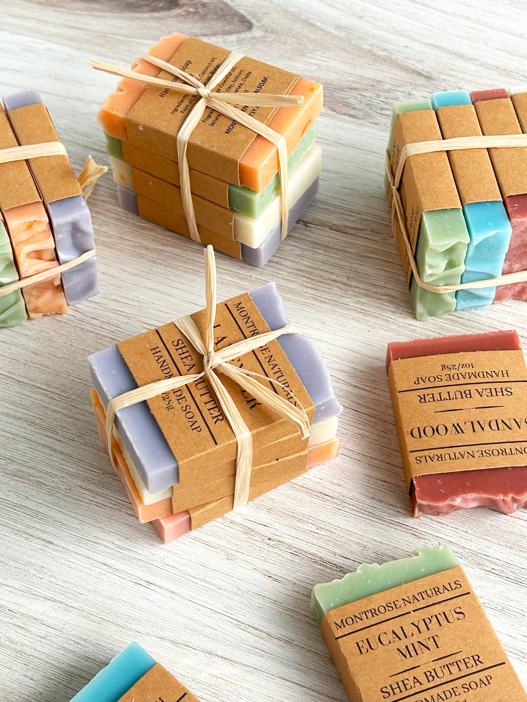 Mini Soap Gift Set of Four, Travel Soap Bundle, Soap Sample Set ...