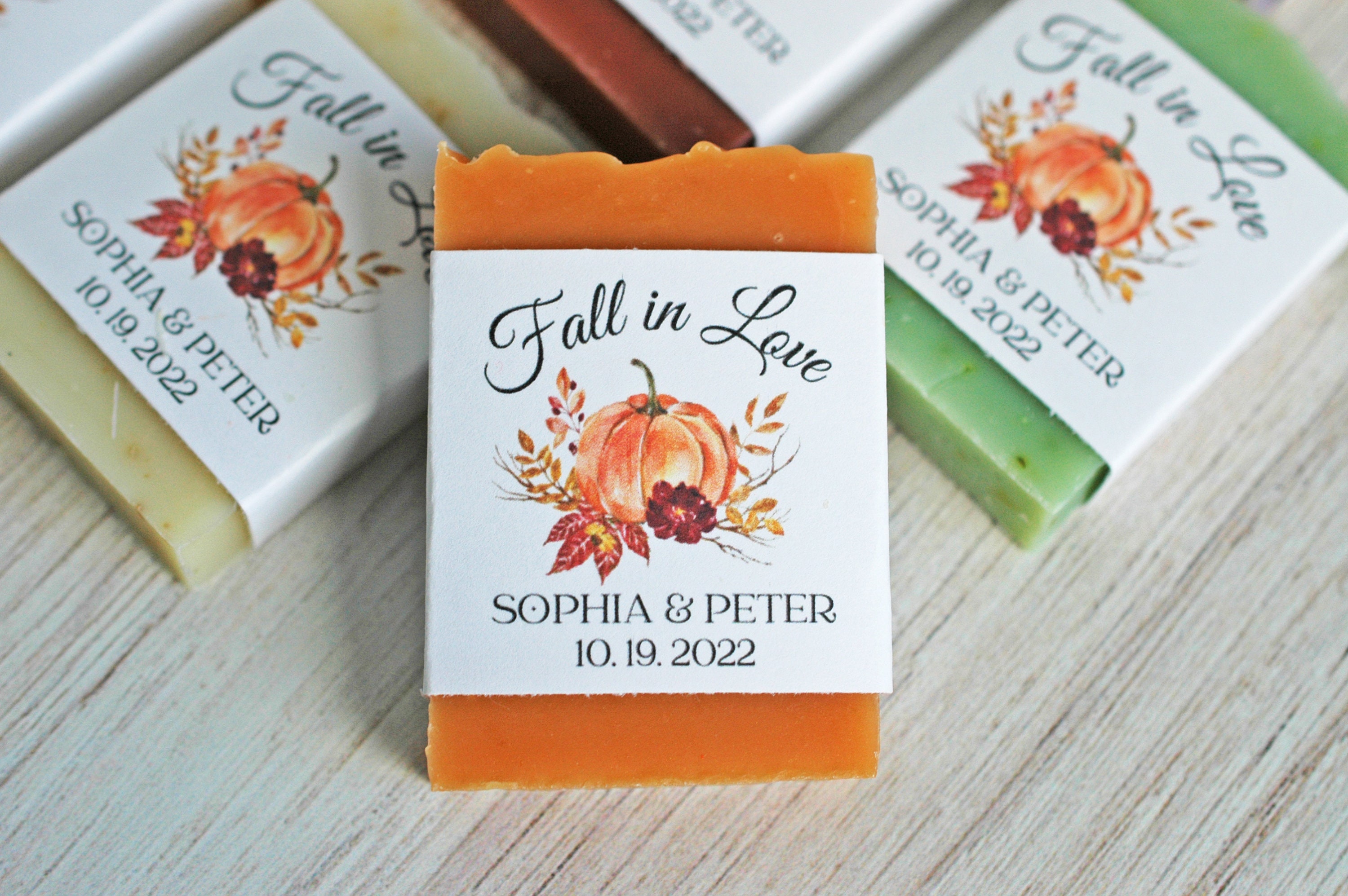 Fall in Love Pumpkin Soap Favor Autumn Shower Favor Fall Theme - Etsy