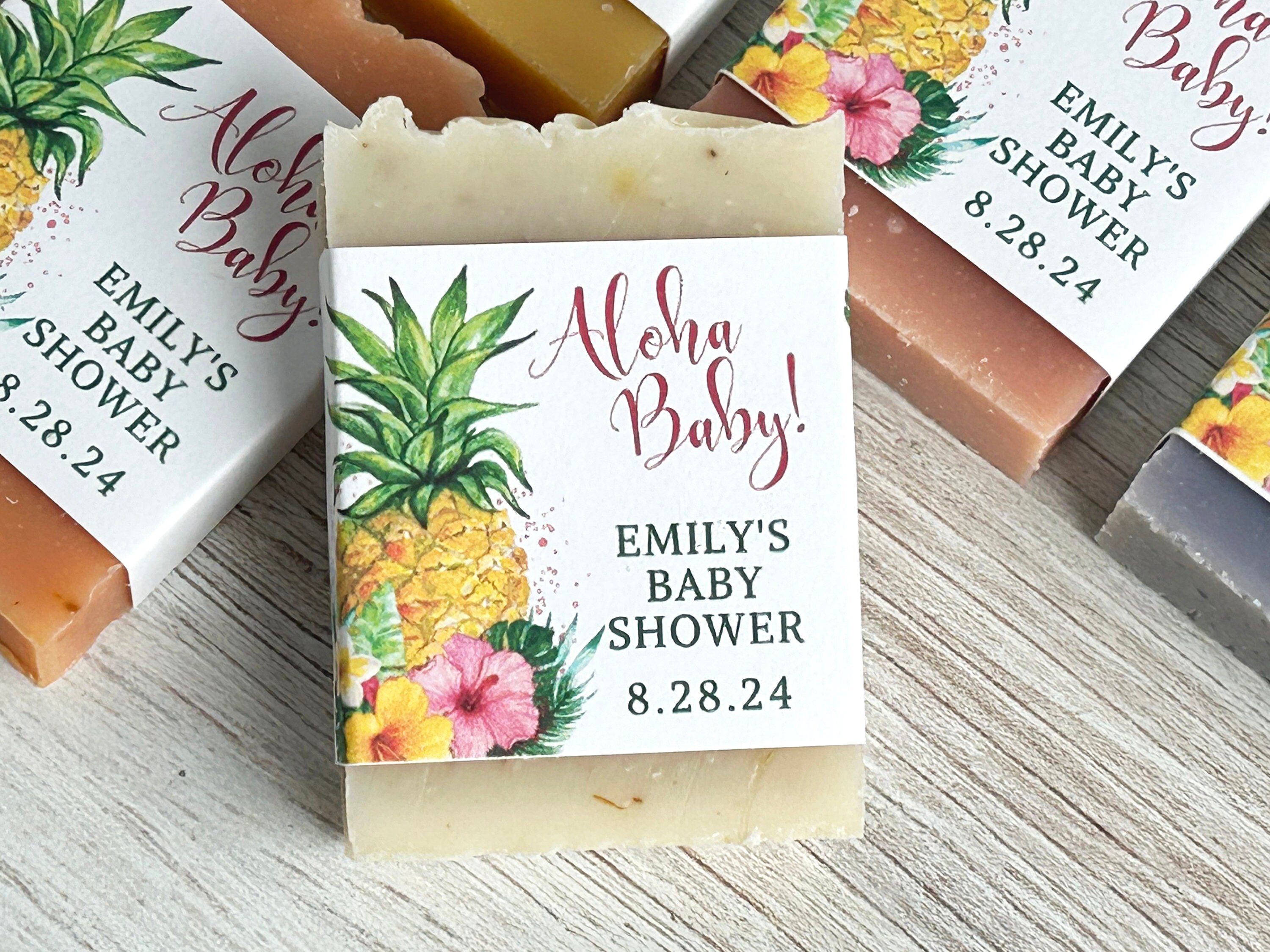Pineapple Aloha Baby Shower Soap Favors, Tropical Luau Party Favor Soap ...