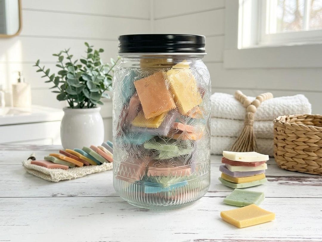 Soap Chips Variety Single Use Soap With Sisal Soap Saver Bag, Vegan ...
