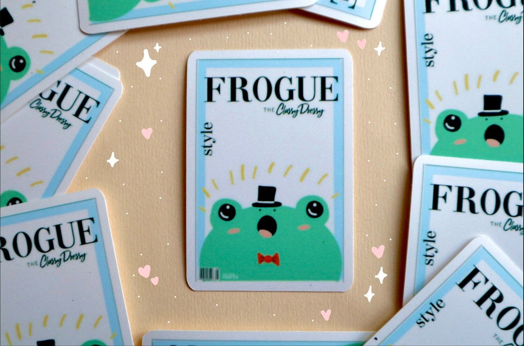 FROGUE Magazine Blob the Frog Sticker - Etsy