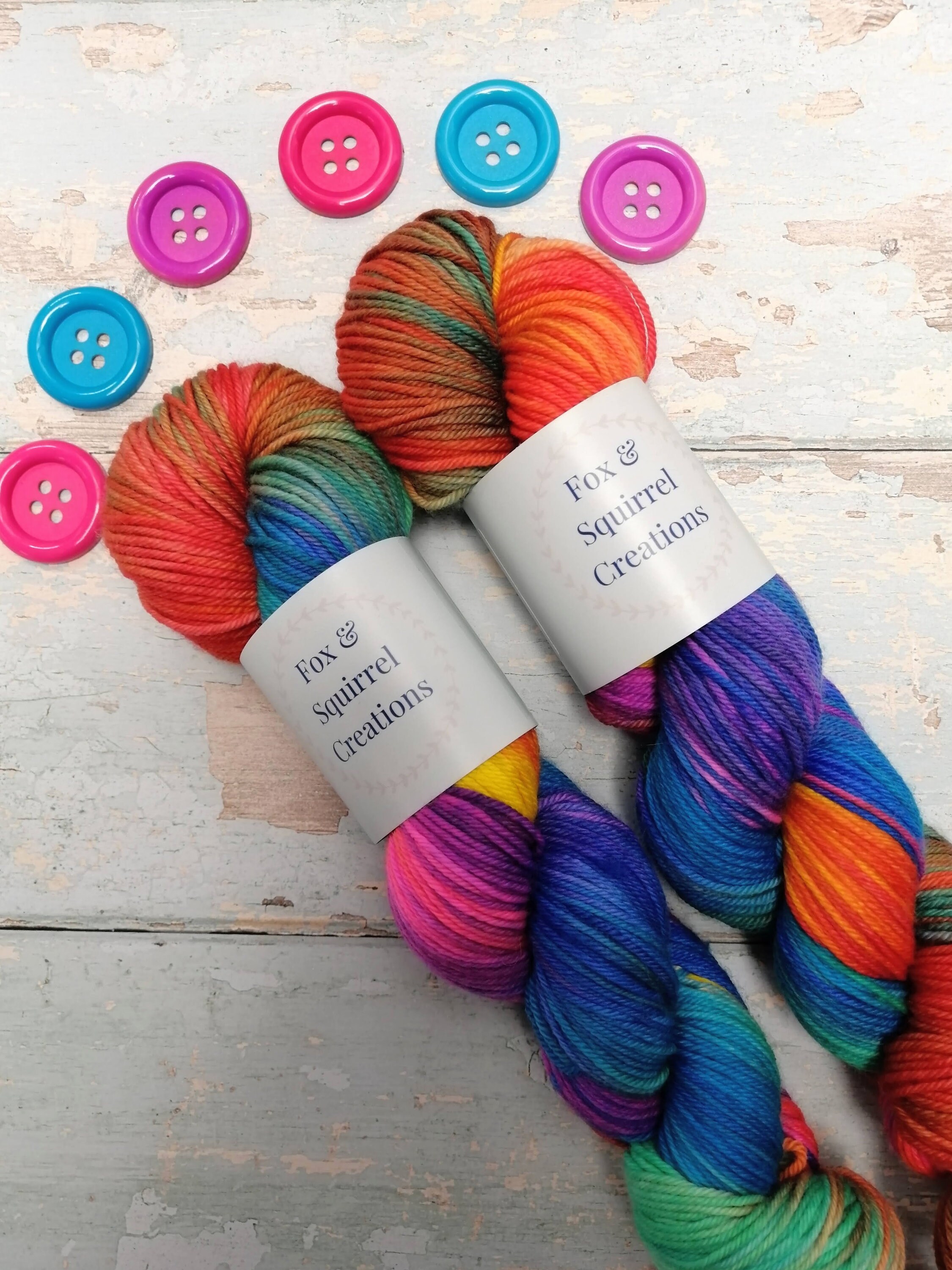 DK Bright Rainbow 100g Hand-dyed Yarn - Etsy