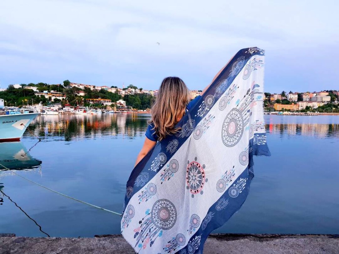 Cotton Dream Catcher Scarf, Boho Beach Cover Up, Festival Pareo - Etsy