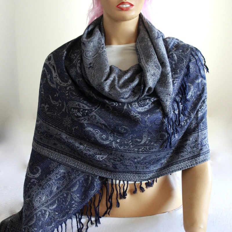 Navy Pashmina - Etsy