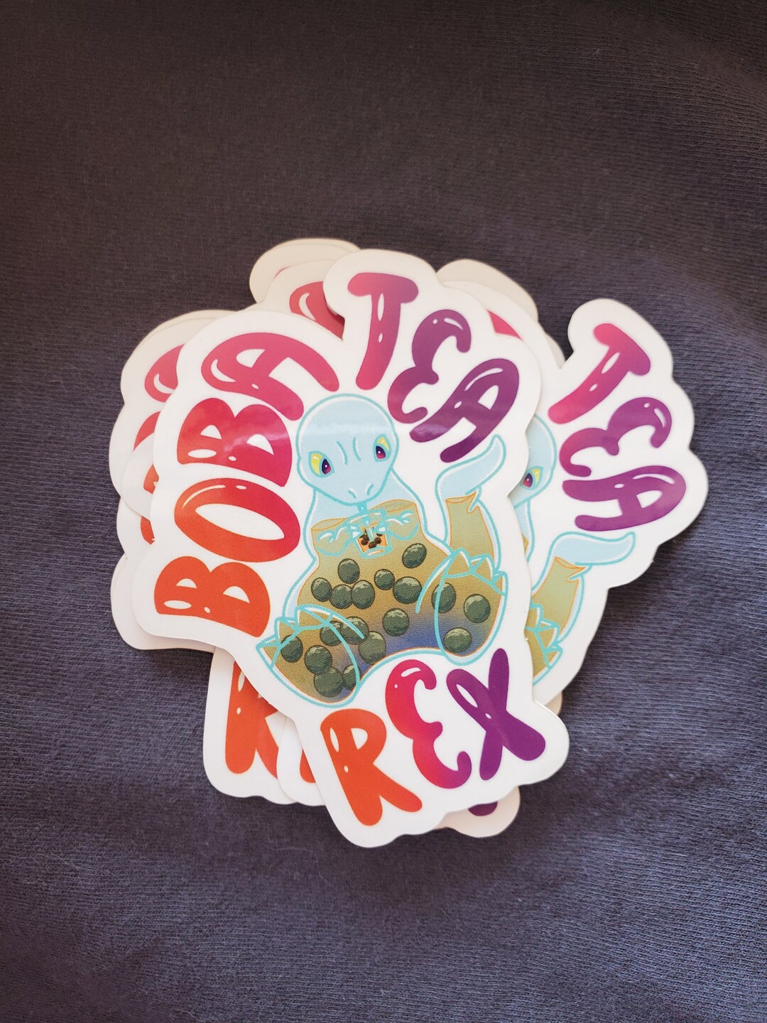 Boba Tea Rex Sticker - Etsy