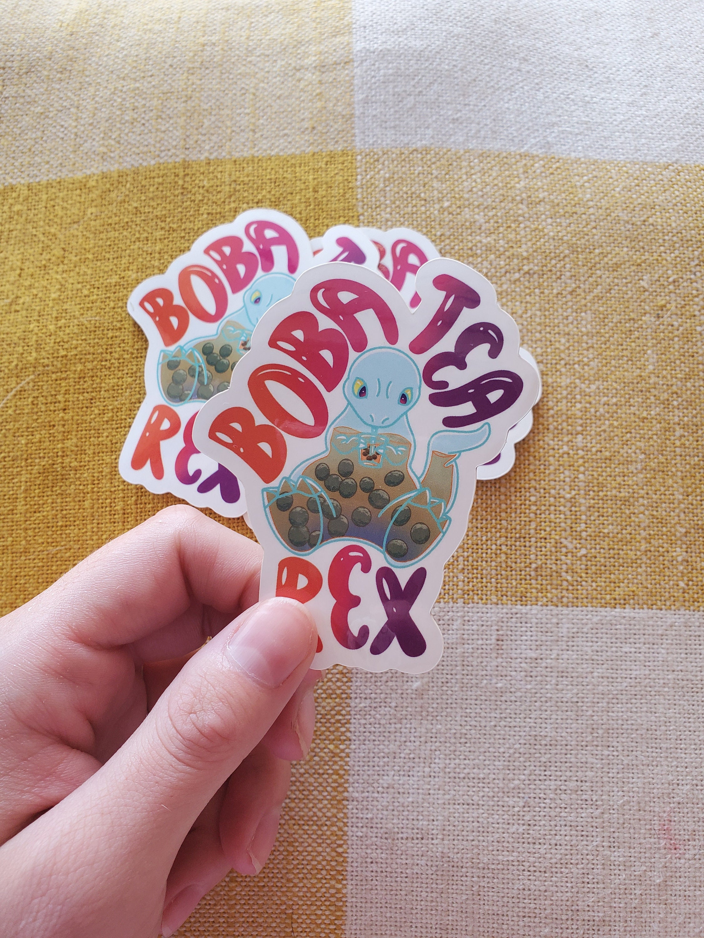 Boba Tea Rex Sticker - Etsy