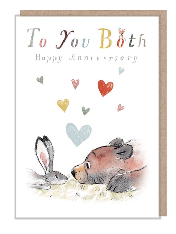 Happy Anniversary Quality Greeting Card to You Both - Etsy