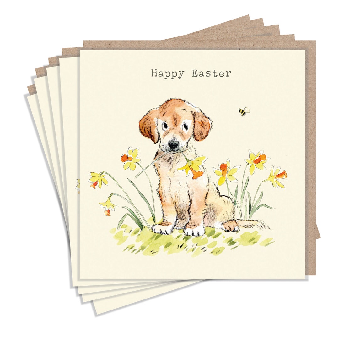 Easter Pack 5 Small Quality Cards With Brown Recycled Envelopes 125 X ...