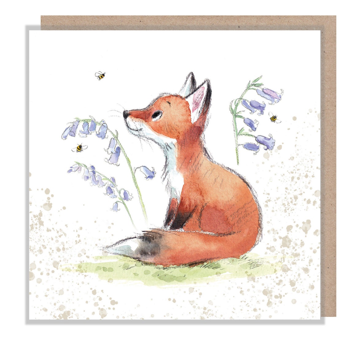 Fox Card Quality Blank Greeting Card Charming Fox and - Etsy