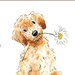 Thank You Card Quality Greeting Card Charming Dog Illustration ...