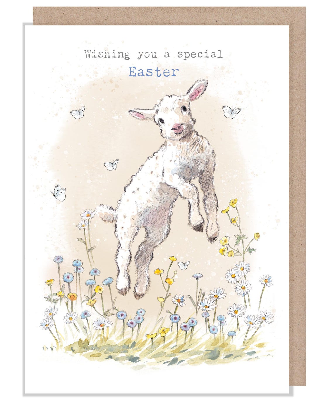 Jumping Lamb Easter Card: 'buttercup Farm' Illustration - Etsy