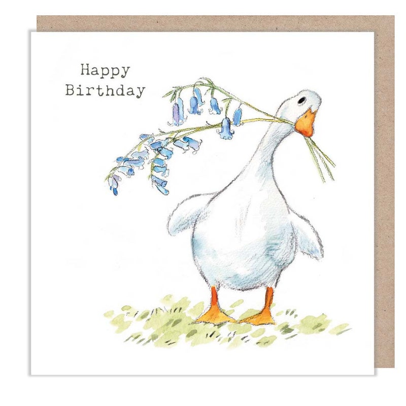Duck Happy Birthday Card - Etsy