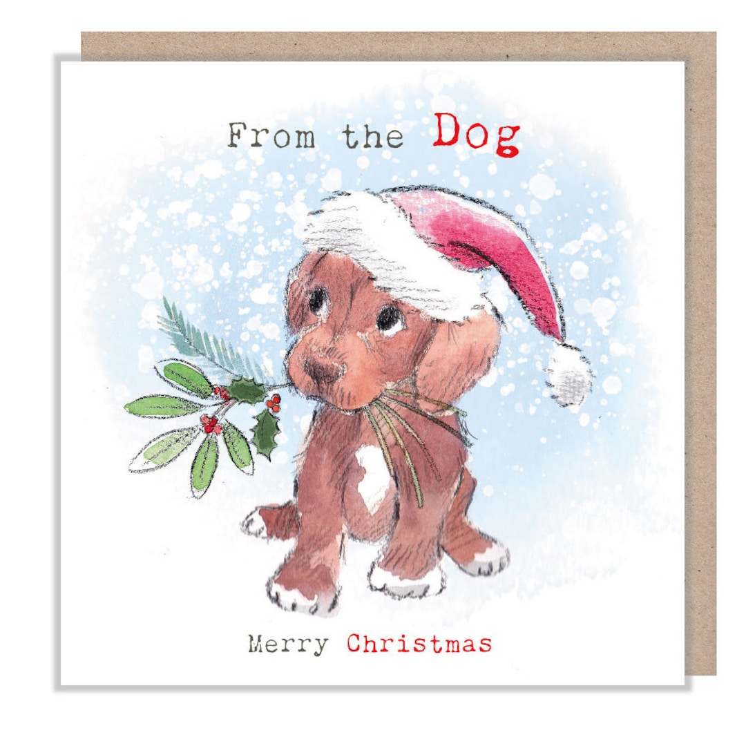 From the Dog - Quality Christmas Card - 150 X 150 Mm - Charming ...