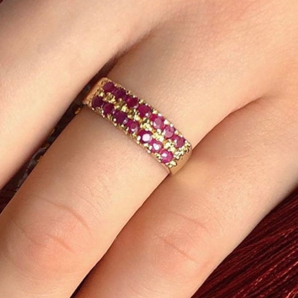 Gold Ruby Ring - Etsy