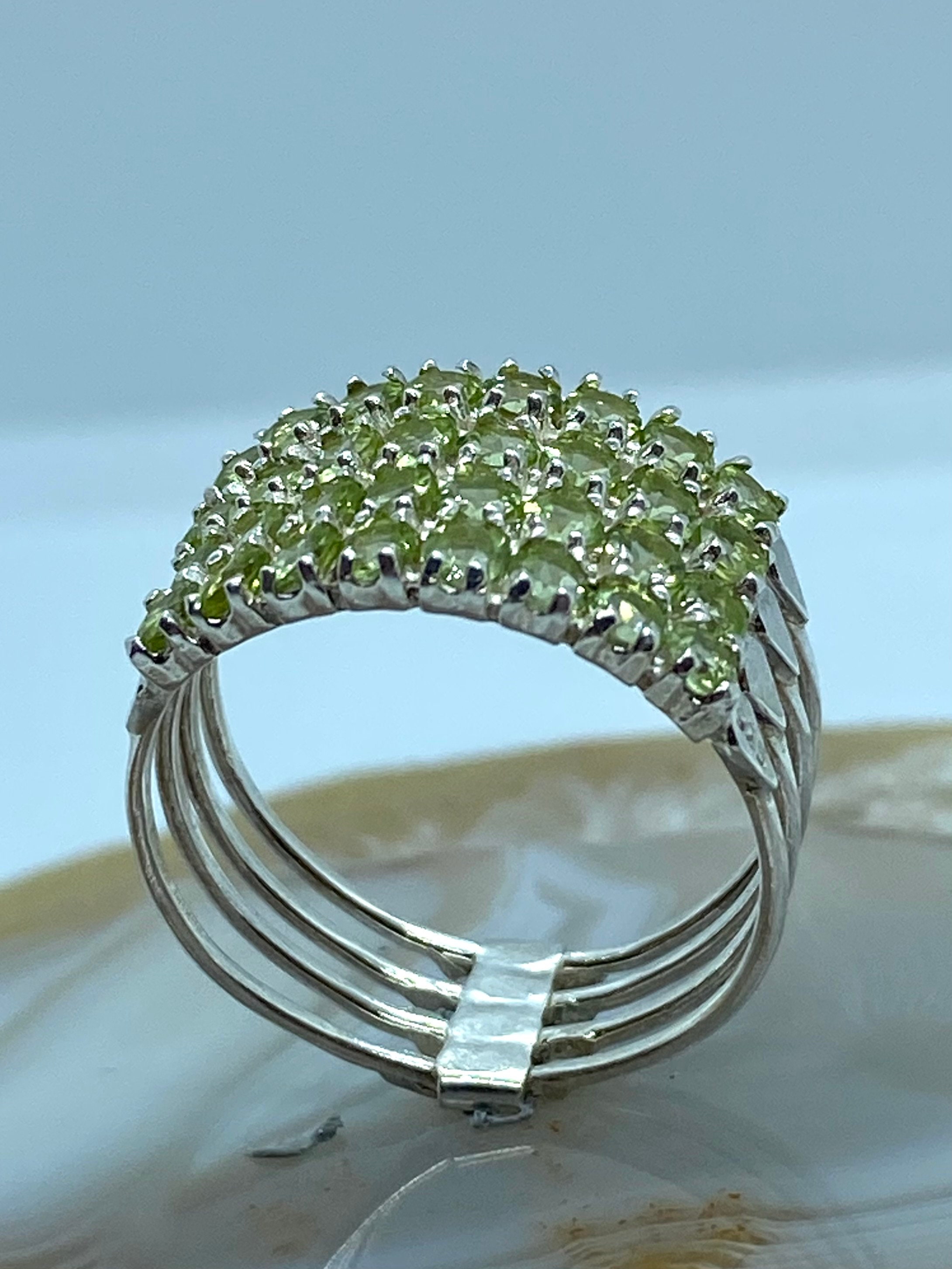 Silver Harem Ring Vintage Silver Harem Ring Dainty 925 Silver Gemstone ...