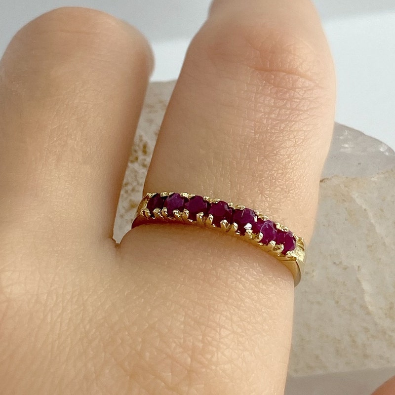Gold Ruby Ring - Etsy