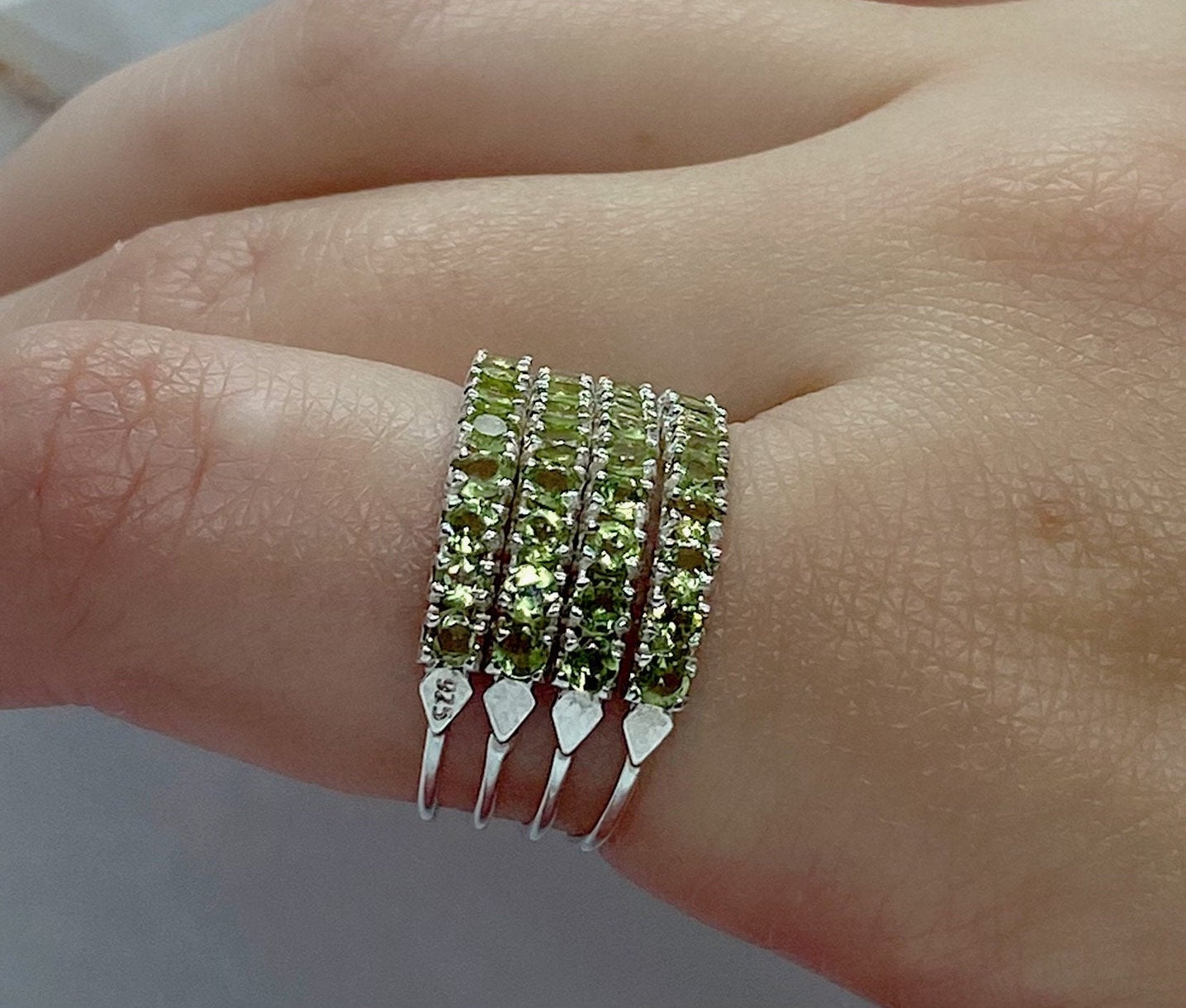 Silver Harem Ring Vintage Silver Harem Ring Dainty 925 Silver Gemstone ...