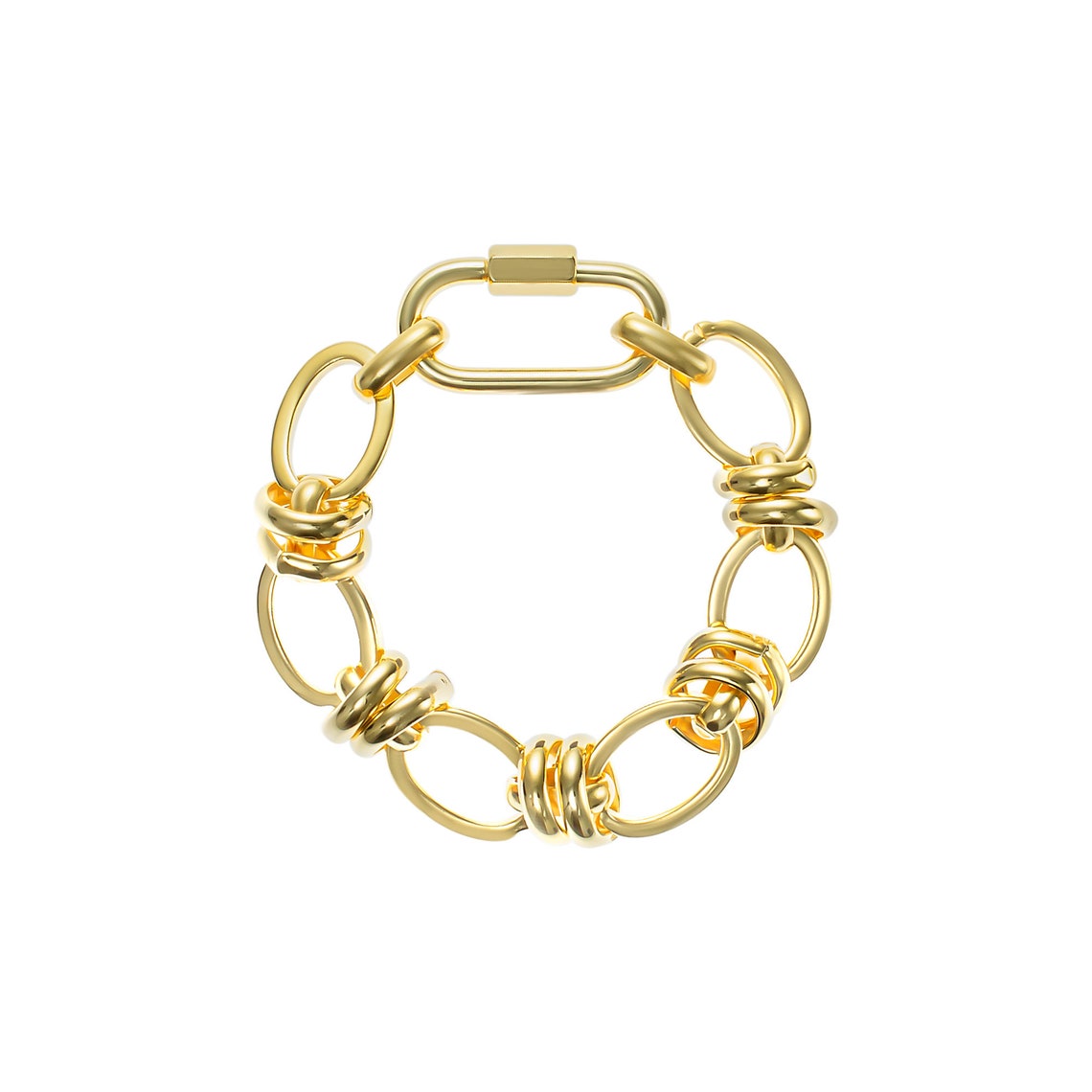 Gold Chunky Bracelet 18K Gold Chain Bracelet Chunky Gold | Etsy