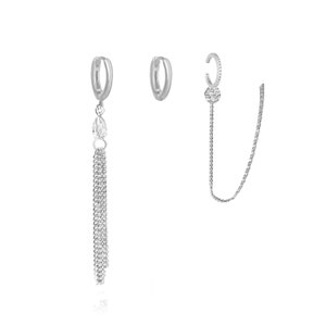 Sterling Silver Hoop Earrings Stack, Stacking Earrings, Earrings Set ...