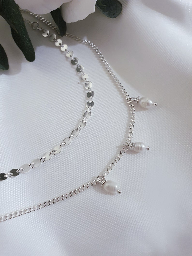Sterling Silver Layered Necklace Set Dainty Layered 925 - Etsy