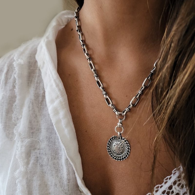 Silver Statement Necklace - Etsy
