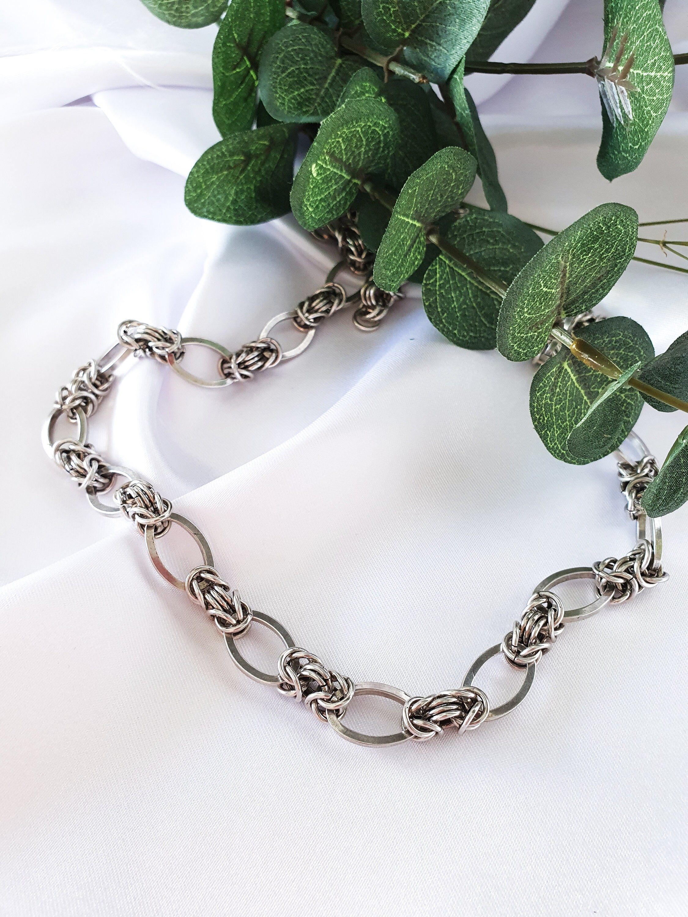 Silver Chunky Choker Chunky Necklace Silver Statement | Etsy