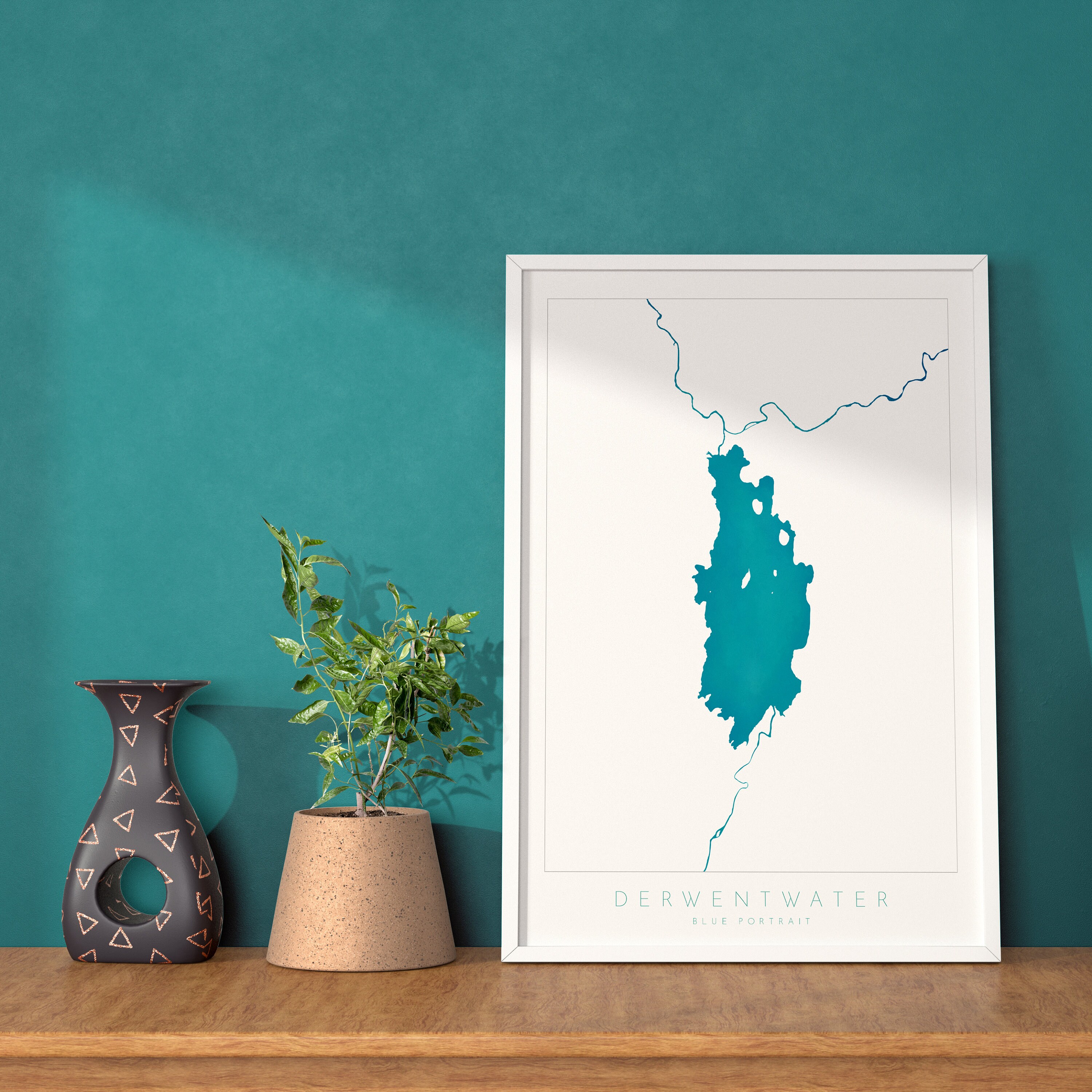 Derwentwater Print Derwent Water The Lake District Map | Etsy