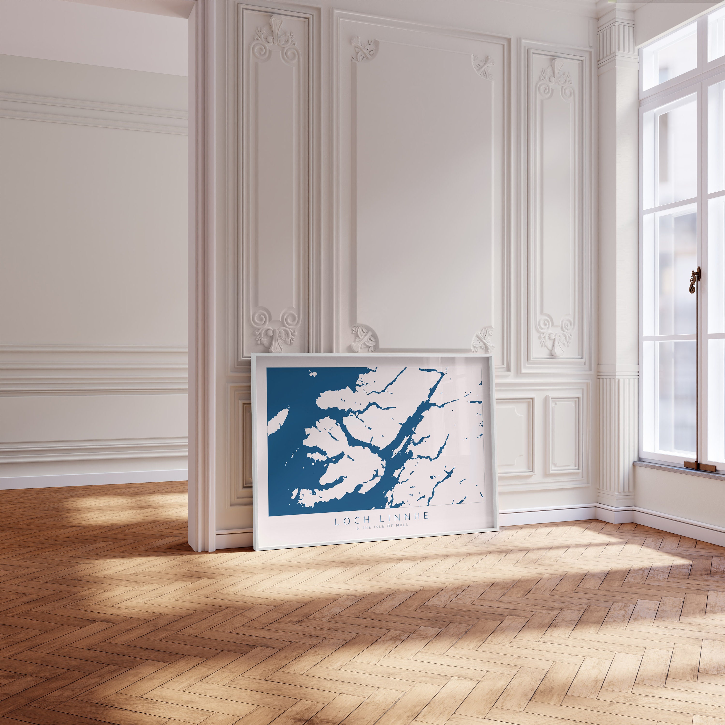 Loch Linnhe Print Isle of Mull Map, Scotland Map, Loch Map, Scottish ...