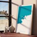 Boscastle Map Art - Cornwall Map, Boscastle Print Cornwall, River Map ...