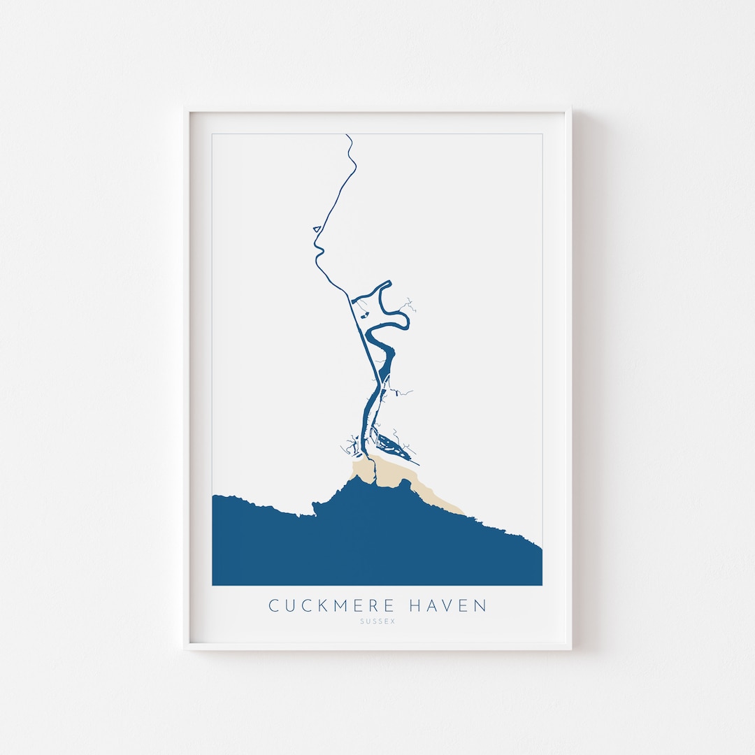 Cuckmere Haven Art Cuckmere Haven Map, Cuckmere River Map, Seven ...