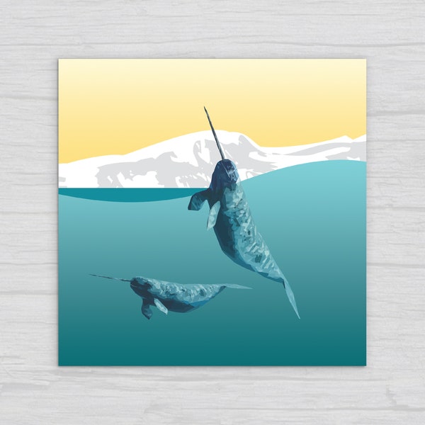Narwhal Card - Etsy UK