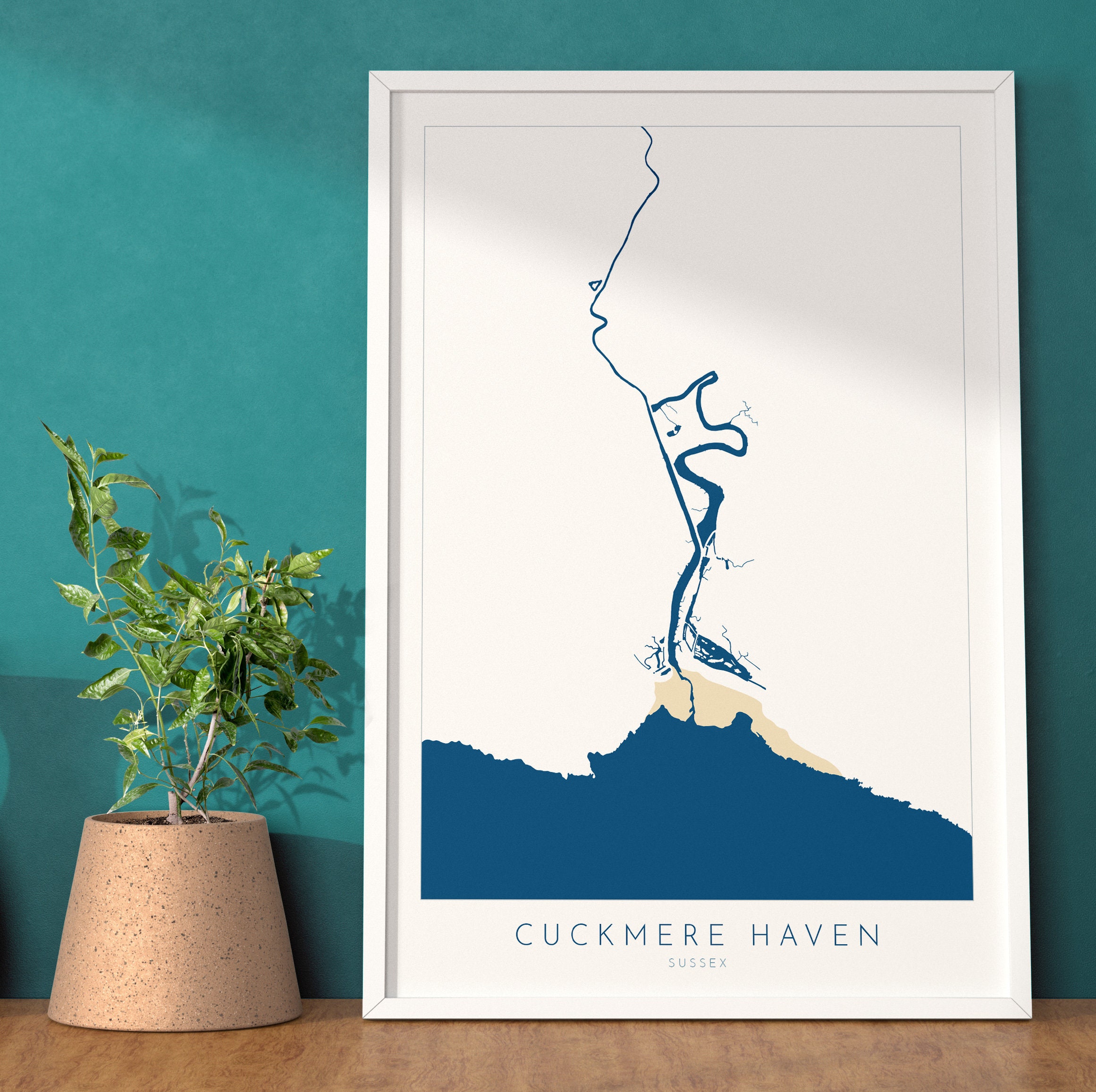 Cuckmere Haven Art Cuckmere Haven Map Cuckmere River Map - Etsy