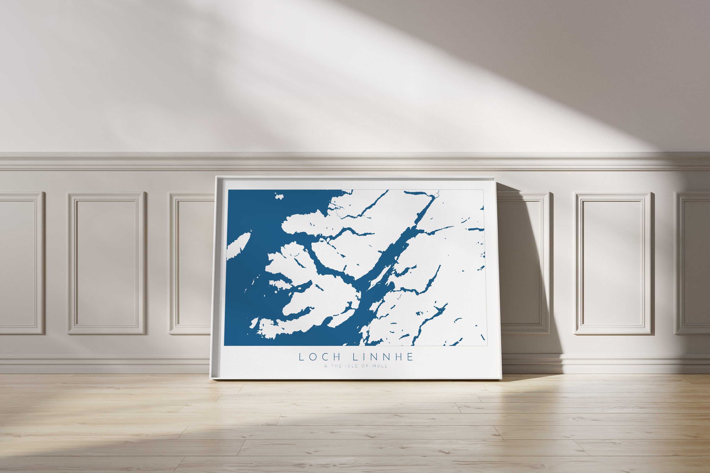 Loch Linnhe Print Isle of Mull Map, Scotland Map, Loch Map, Scottish ...