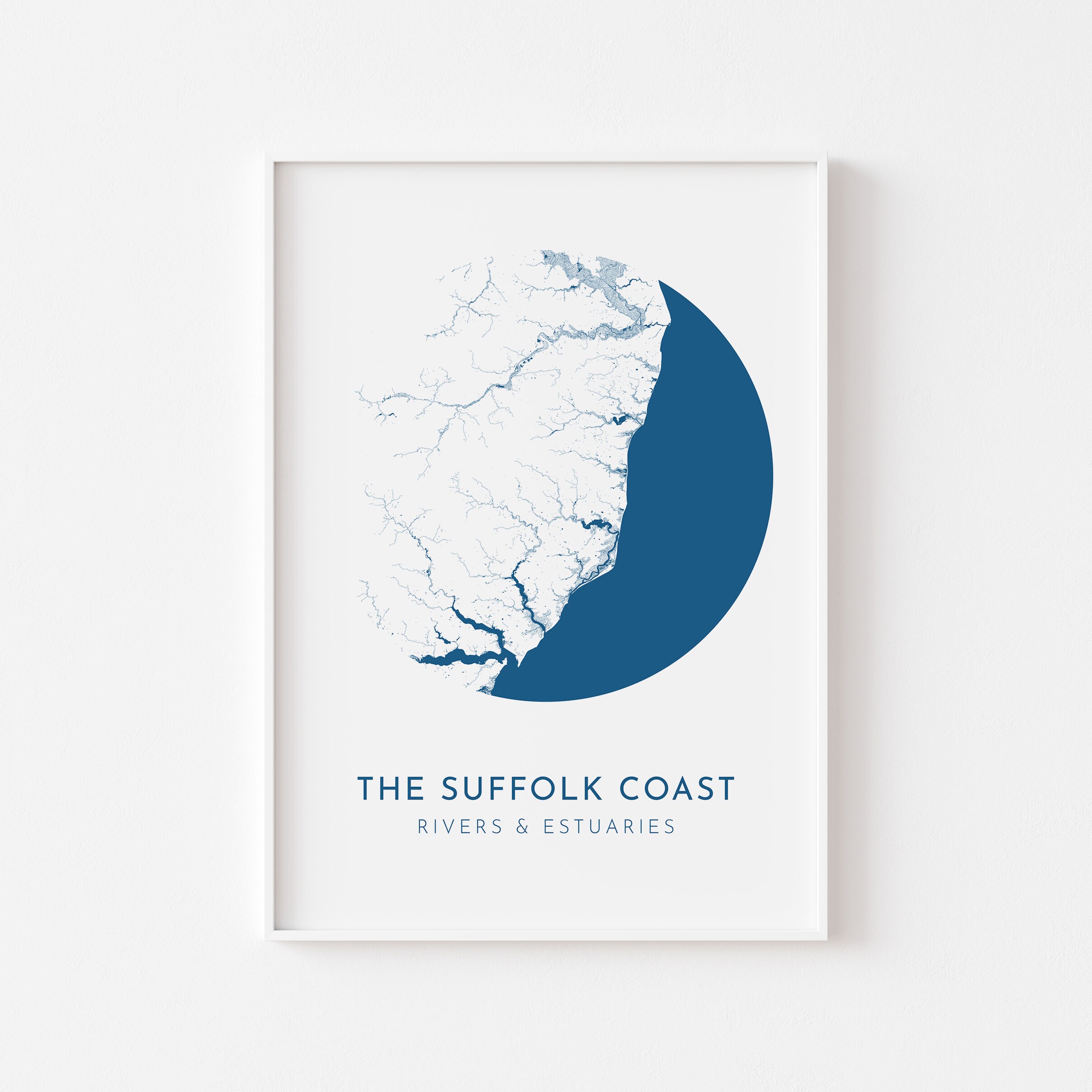 Suffolk Coast Map Art Suffolk Map Suffolk Coast Art - Etsy