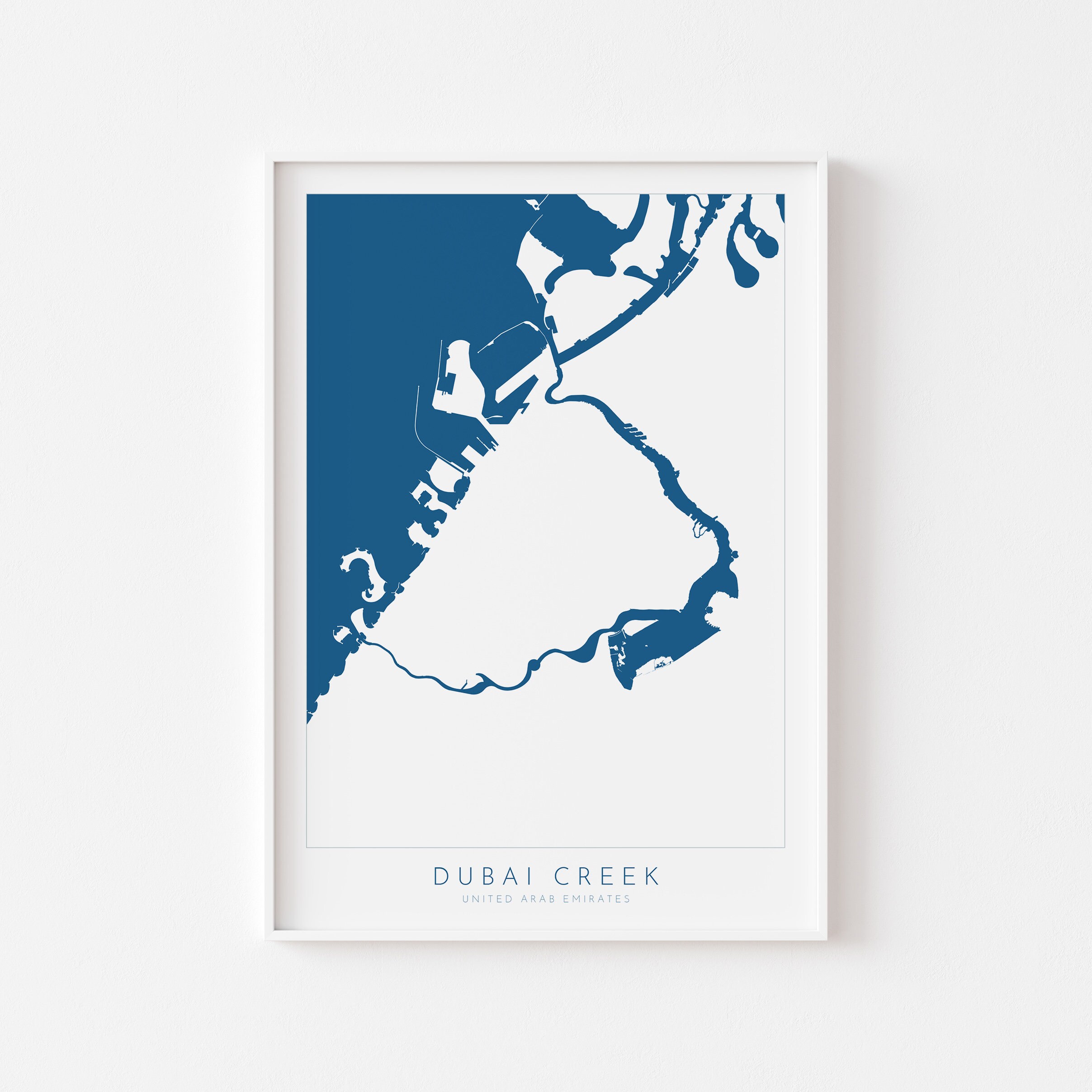 Dubai Creek Map Art - Dubai Map, Dubai Art, UAE Art, Dubai Poster, Vida ...