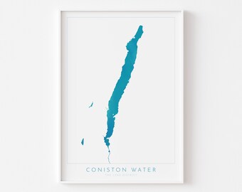 Coniston Water Map - Etsy
