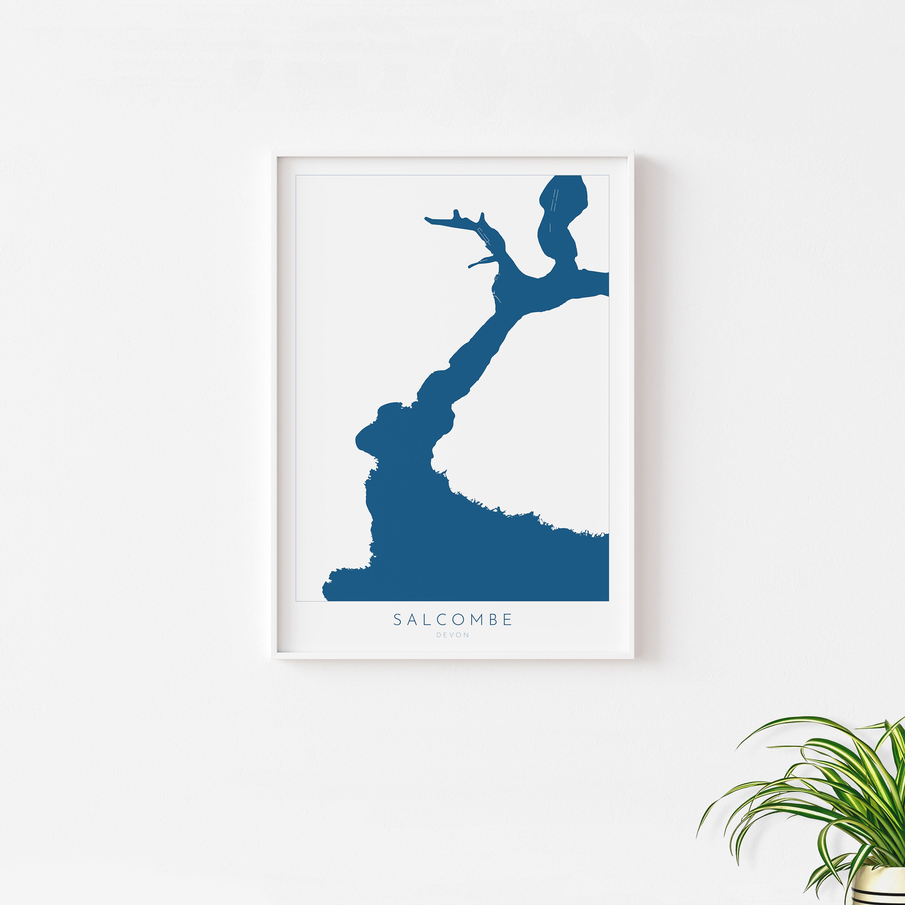Salcombe Print Salcombe Map, Devon Art, Salcombe Art, Map Art, Devon ...