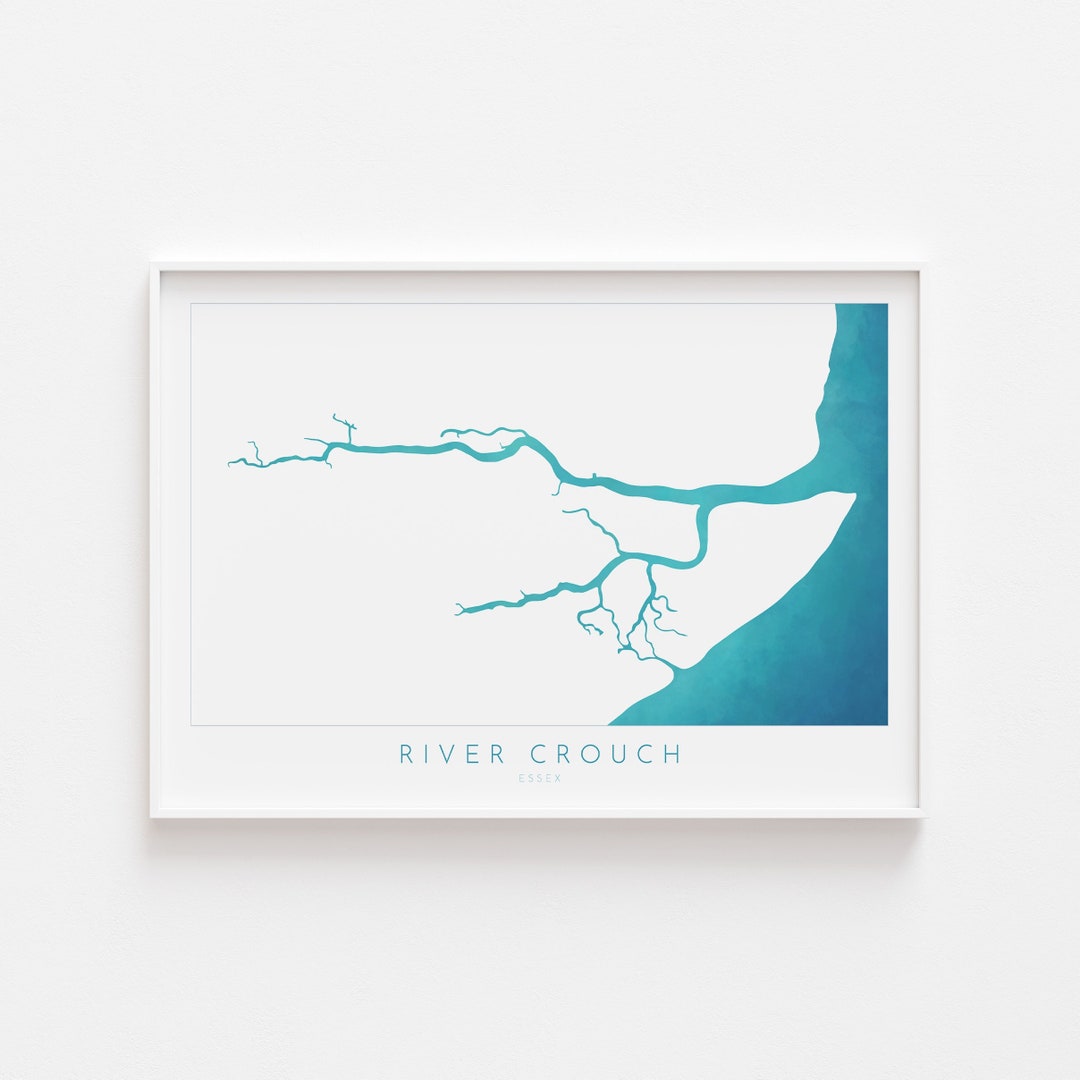 River Crouch Map Art Essex Map Art Burnham-on-crouch Map - Etsy