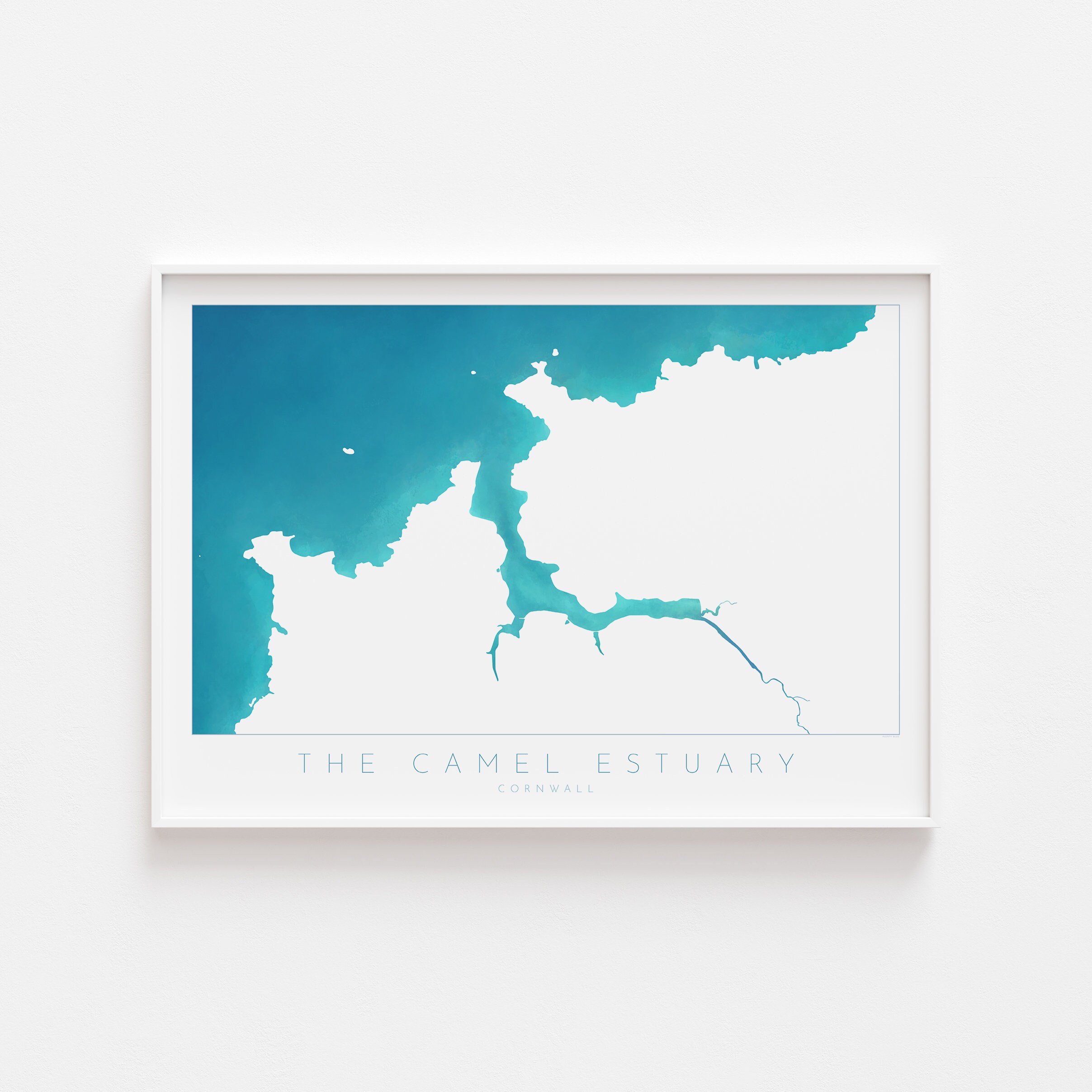 The Camel Estuary Print Padstow Map Poster Polzeath Travel - Etsy