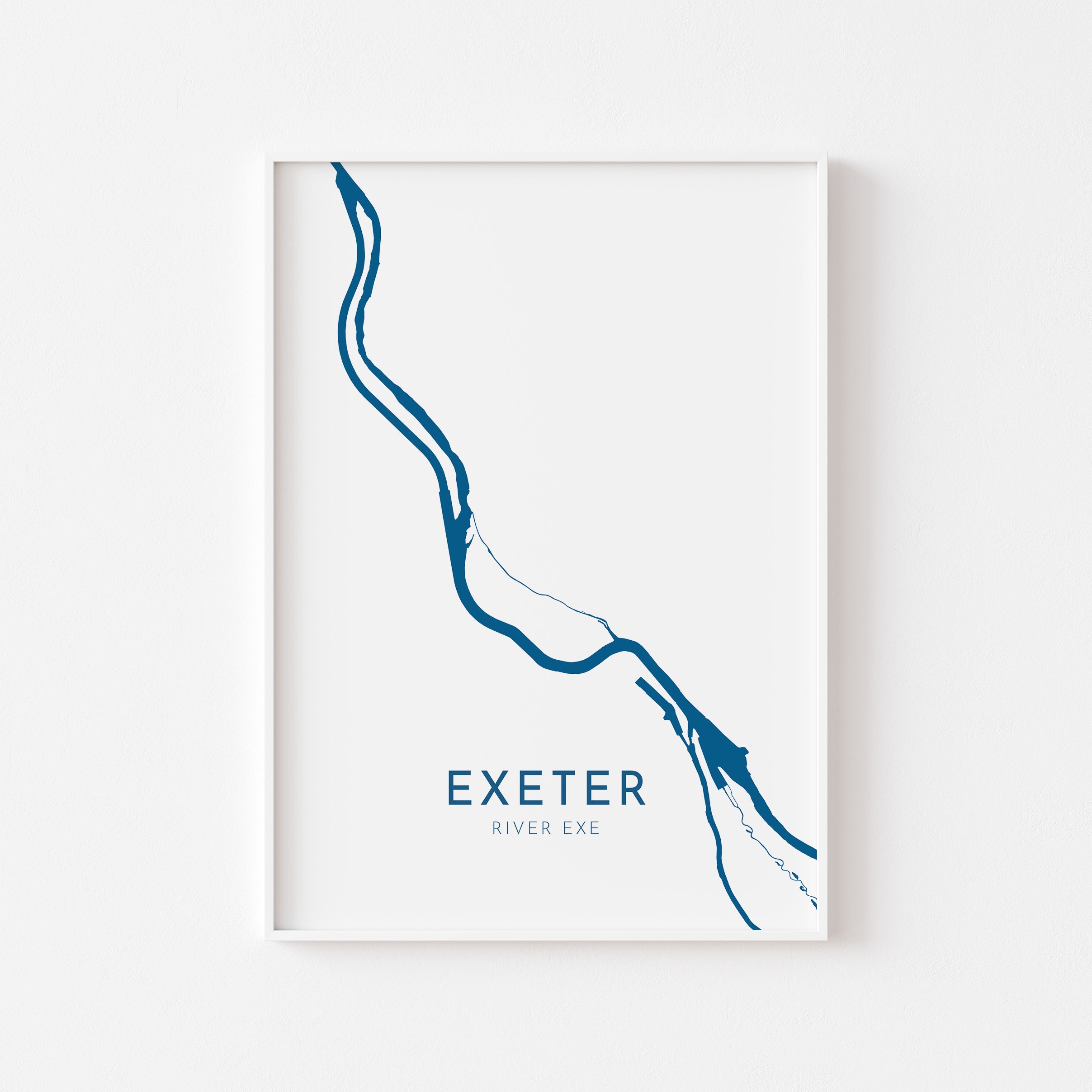 Exeter Map Art River Exe Map Devon Art Exeter Travel - Etsy