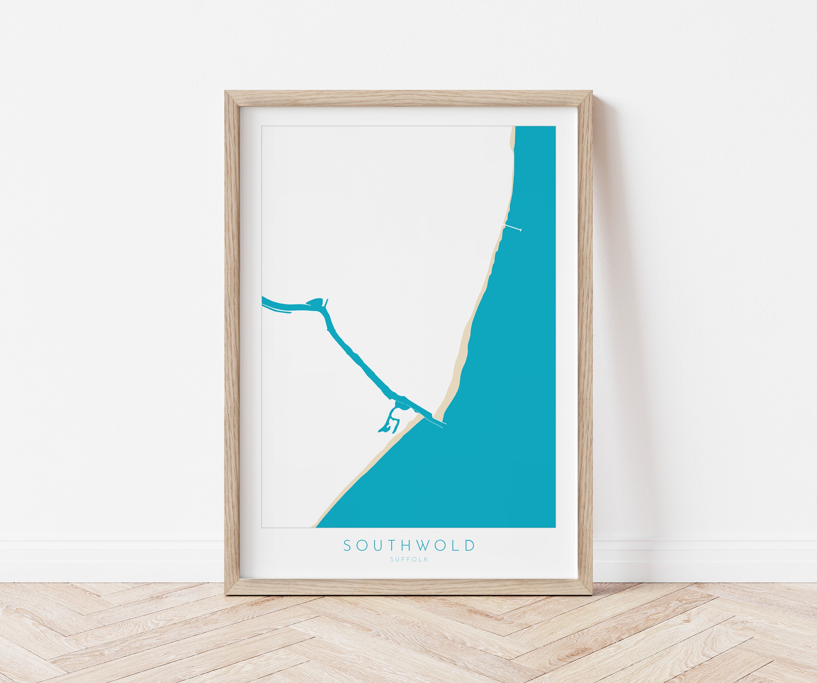 Southwold Art Suffolk Map Southwold Map Art Suffolk Coast - Etsy